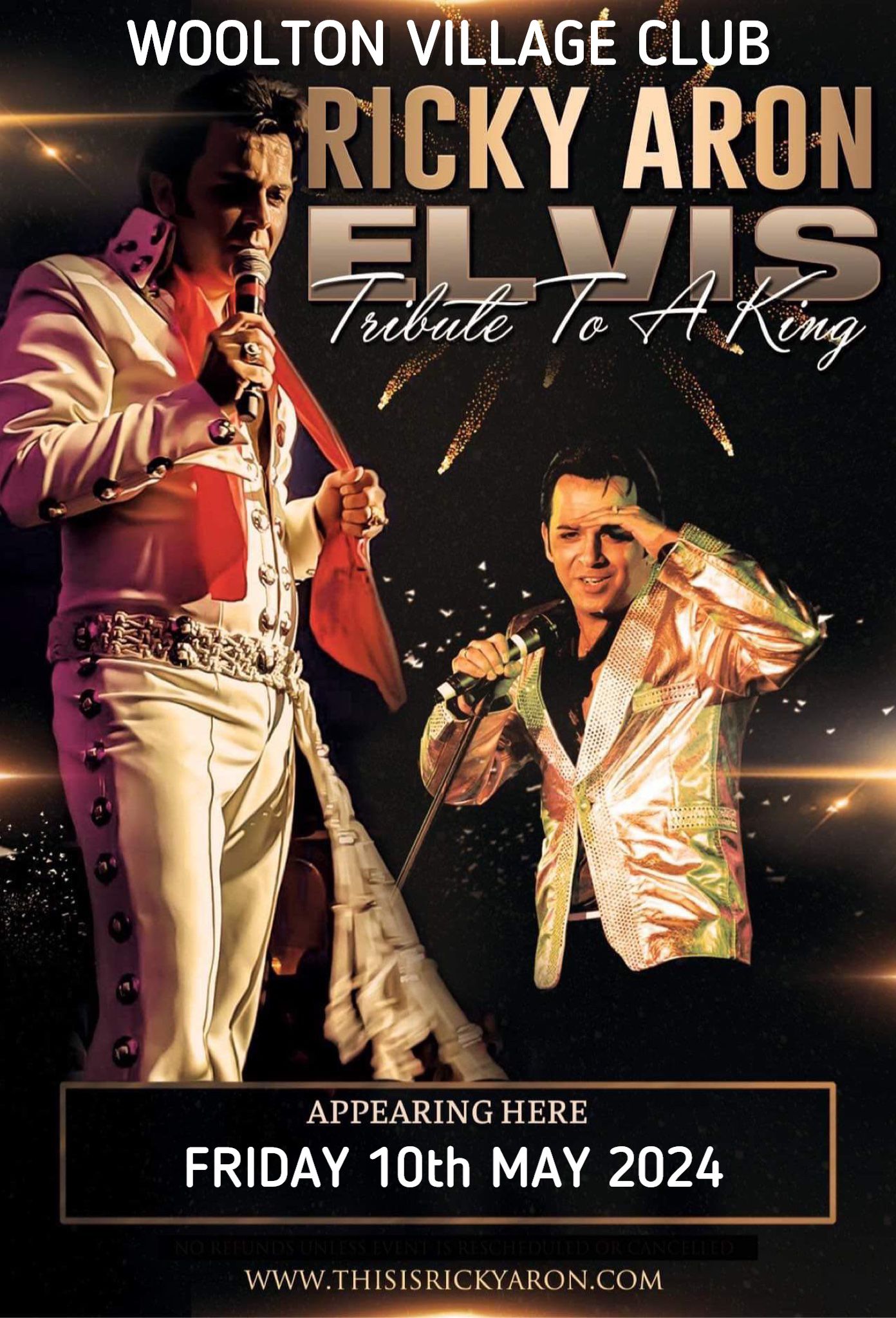 TRIBUTE TO A KING - RICKY ARON ELVIS | Woolton Village Club